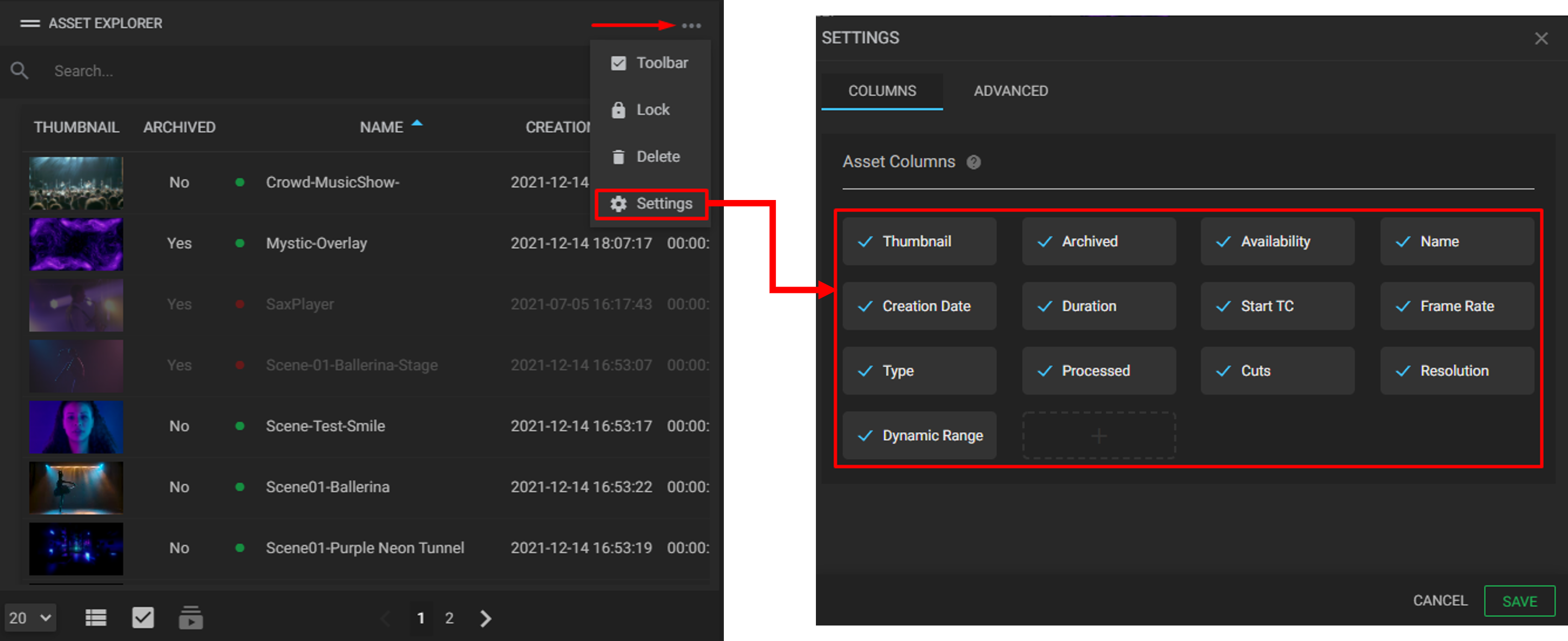 Archiving and Restoring Assets | Docs