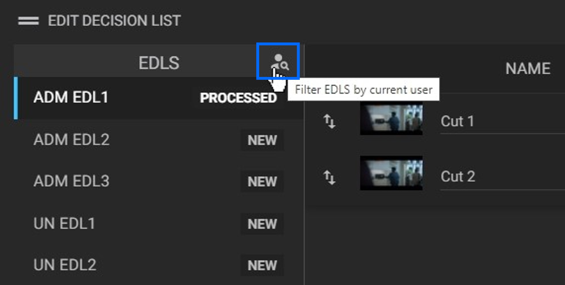 Edit Decision List Widget | Docs
